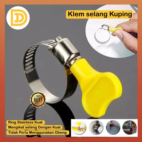 Jual Klem Selang Stainless Kupingan Klip Pipa Air Gas Kuping Hose Clamp ...
