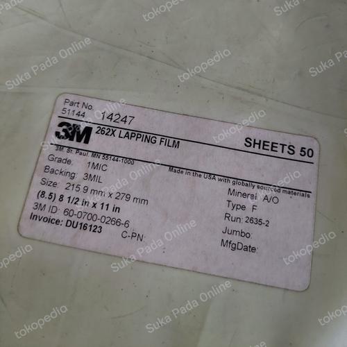 Jual Amplas 3M Lapping Film Grit 6000 10000 Original USA - Grit 6000 ...