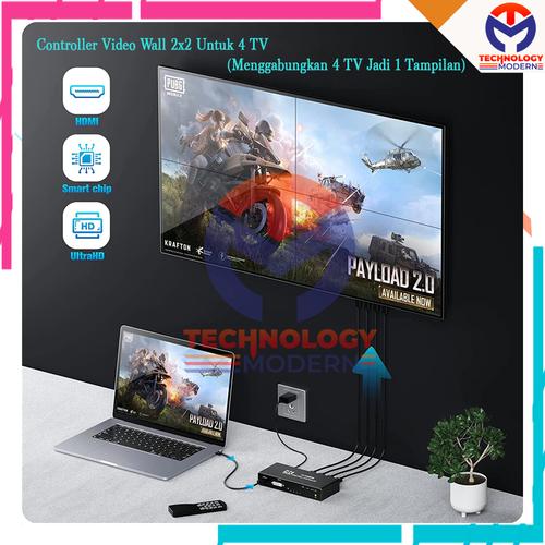 Jual Controller Video Wall 2x2 For 4 TV (Menggabungkan 4 TV Jadi Big ...