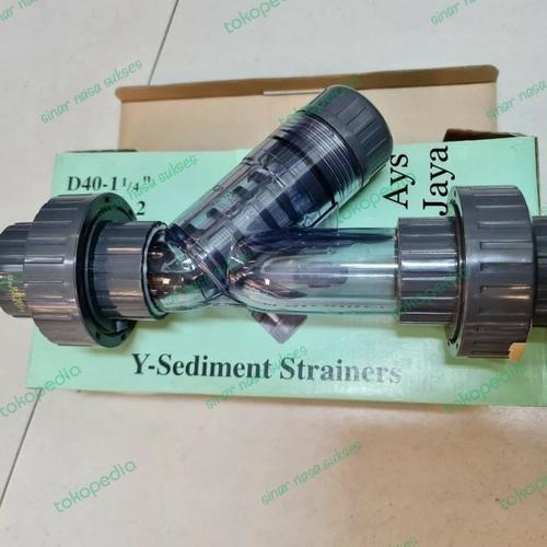 Jual Y strainer PVC Clear socket 3" inch Y saringan transparan pvc ...