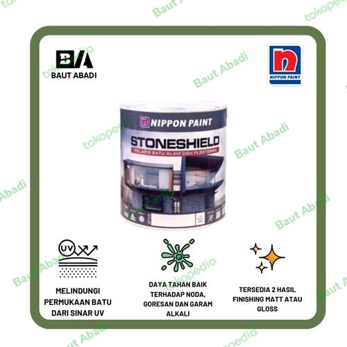Jual Cat Batu Alam Stoneshield Nippon Paint 1 kg - Black Gloss - Kota ...