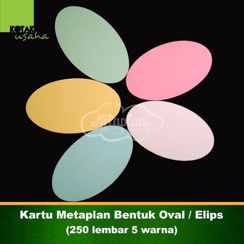 Jual Kartu Metaplan Bentuk Oval / Elips (250 lembar 5 warna) - Kota ...