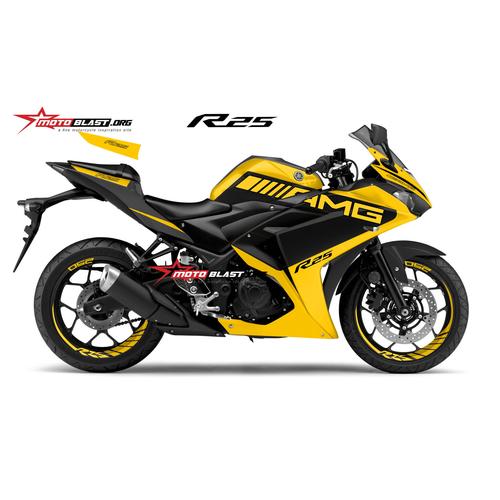 Jual Decal Stiker YAMAHA R25 OLD LIVERY AMG FULL BODY MOTOBLAST ...