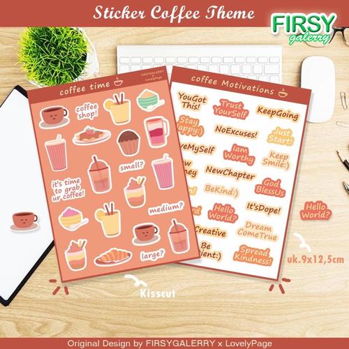Jual Sticker Coffee, Sticker Alfabet Angka, Motivasi Journal, Nama hari ...