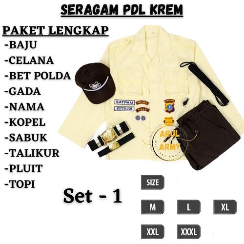 Promo Seragam satpam terbaru 2022 krem baju setelan security pdh pdl ...