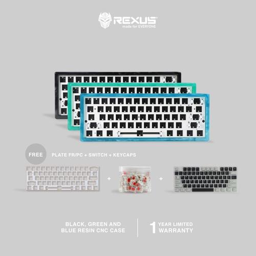 Jual Rexus Keyboard Gaming Mechanical Daxa M61 Barebone Resin - Resin ...
