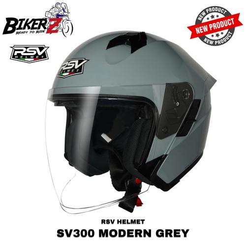 Promo HELM RSV SV300 MODERN GREY DOUBLE VISOR - HALF FACE HELMET - L ...