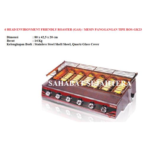 Jual 6 Head Environment Friendly Roaster (gas) TIPE ROS-GK23 / ROS GK23 ...