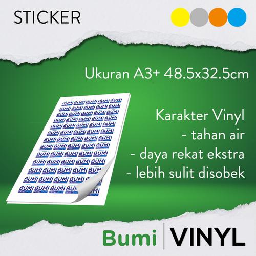Jual PRINT STICKER CETAK STIKER VINYL A3 OPSI CUTTING DAN LAMINASI ...