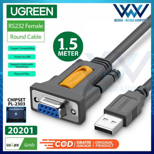 Jual UGREEN Kabel USB to DB9 RS232 Serial Female 1,5M - Jakarta Pusat ...
