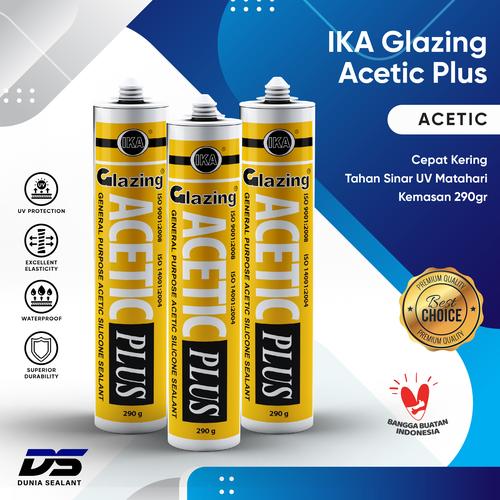 Promo Silicone Sealant Lem Kaca Sealent Silen IKA Glazing Acetic Plus ...