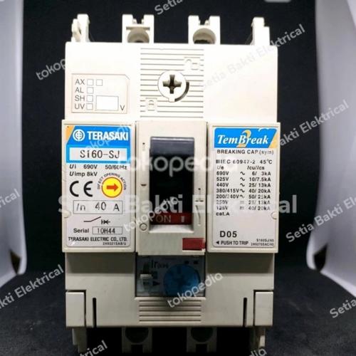 Jual MCCB Breaker TERASAKI S160-SJ 40A 3pole - Jakarta Pusat - setia ...