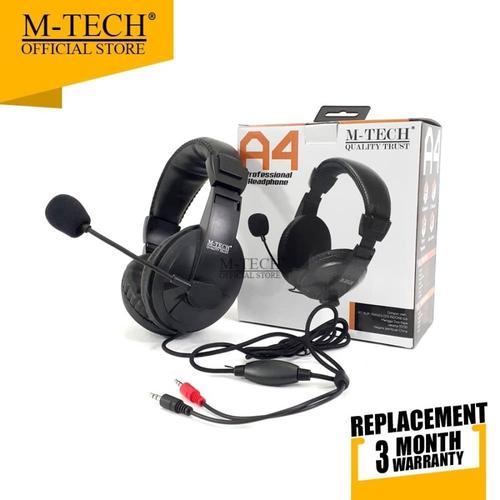 Jual Headset PC Komputer M Tech A4 Jack 3.5mm Mtech Headphone Mic ...