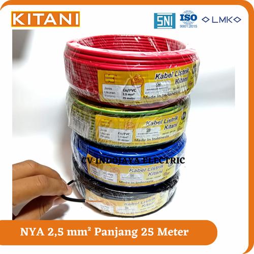 Jual Kabel NYA 2,5 mm Kitani panjang 25 meter kabel listrik kawat ...