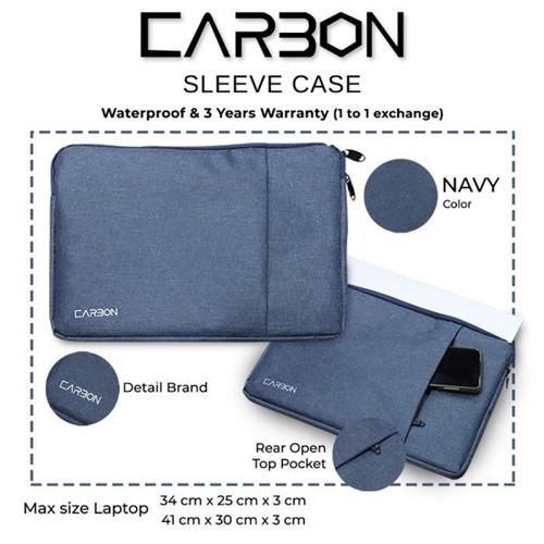 Promo CARBON Sleeve Case Tas Laptop Softcase 15-16" Inch Blue - Jakarta ...