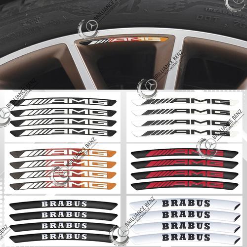Jual 4PCS EMBLEM ALUMUNIUM STICKER VELG AMG BRABUS MERCEDES WHEEL RIM ...