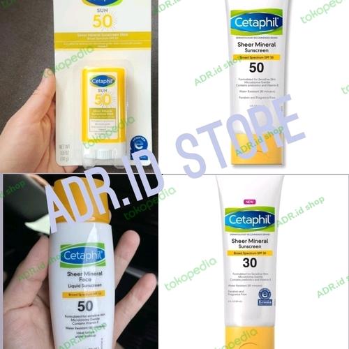 Jual CETAPHIL SHEER MINERAL SUNSCREEN FACE LIQUID Spf50 lotion spf30 ...