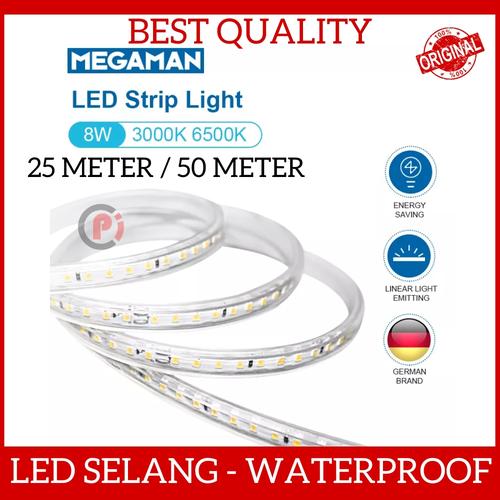 Jual MEGAMAN Lampu Hias LED IP 65 Strip Selang Waterproof Outdoor 220 ...