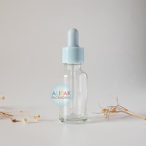 Jual Botol Pipet 20ml Bening / DOF FROSTED Tebal TUTUP BIRU BOTOL SERUM ...