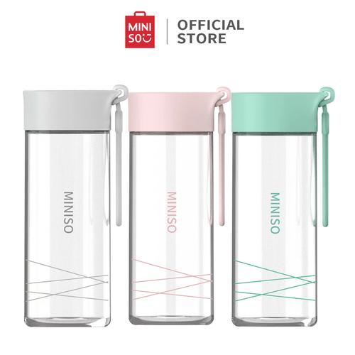 Promo MINISO Botol Minum Kaca 300ml Botol Air Minum Kecil Botol ...