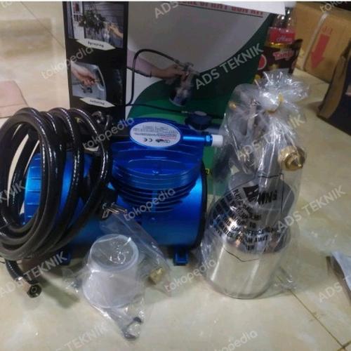 Jual Pressure SPRAY GUN KIT And Mini Air Compressor Alat Semprot Cat ...