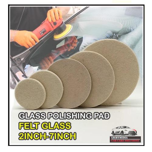 Jual Felt glass polishing pad 2 inch , 3 inch, 4 inch. 5 inch, 6 inch ...