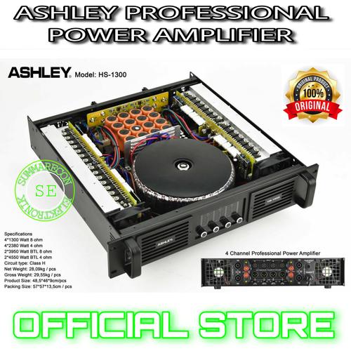 Jual power amplifier 4 channel original ashley hs1300 power amplifier ...
