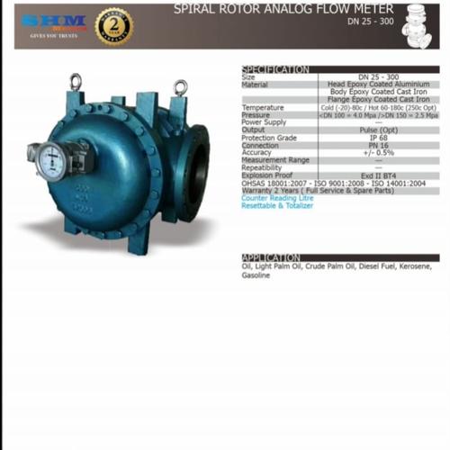 Jual Flow Meter SHM Spiral Rotor DN80 - Jakarta Pusat - Distributor ...
