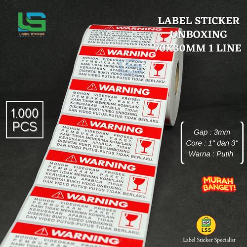 Jual STICKER UNBOXING STIKER LABEL UNBOXING STIKER PENGIRIMAN 1000 PCS ...