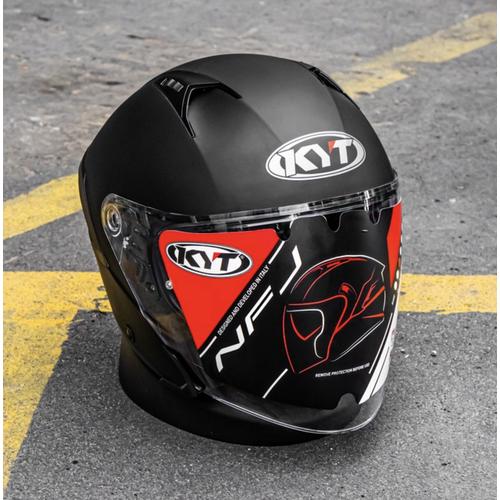 Jual Helm KYT NFJ Solid Black Matt Doff NF J Halface FG JET - S - Kota ...