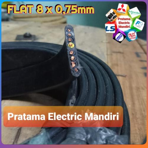 Jual PVC Flat Cable Kabel Flat H07VVH6-F 8x0,75mm 8x0.75mm @Meter ...