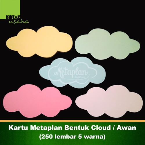 Jual Kartu Metaplan Bentuk Cloud Awan (250 lembar 5 warna) - Kota Depok ...