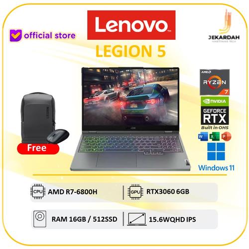 Promo Laptop Lenovo Legion 5 15 RTX3060 6GB RYZEN 7 6800H 16GB 512SSD ...