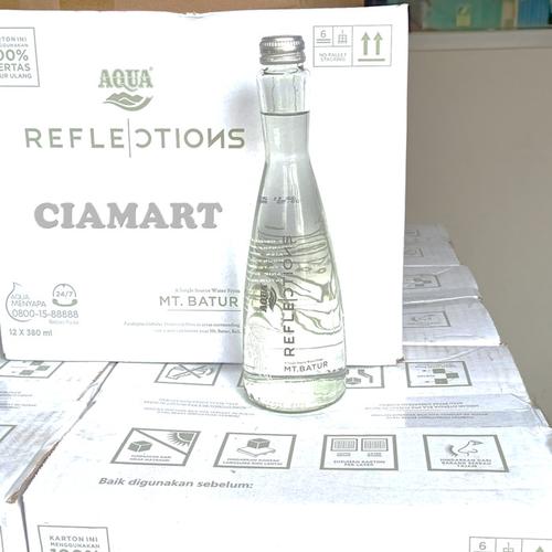 Jual 1 karton 12pcs Air Mineral Aqua Reflections Still 380ml Botol Kaca ...