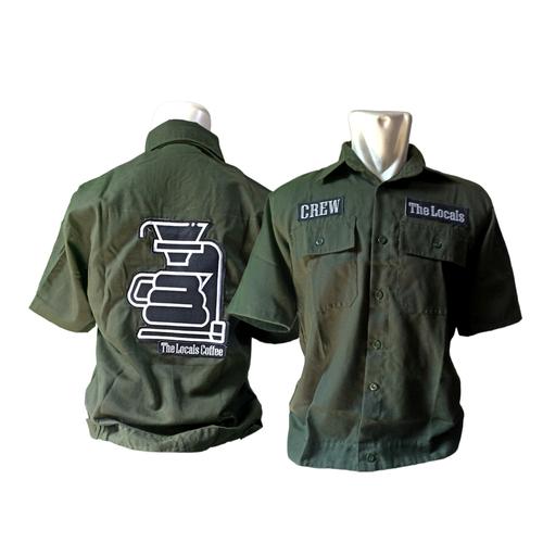 Jual CUSTOM KEMEJA KERJA WORK SHIRT BORDIR DESAIN BEBAS SERAGAM ...