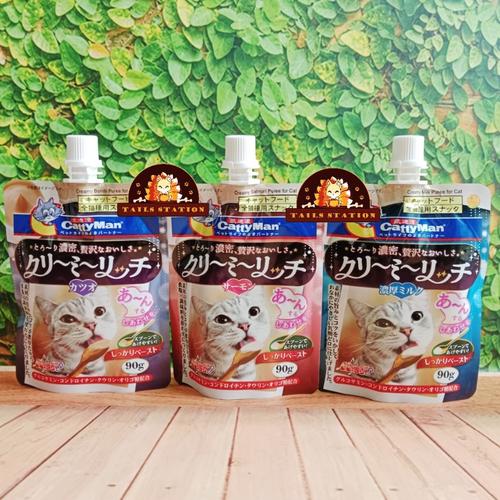 Jual Cattyman Creamy Puree For Cat Treats 90gr Snack Kucing Milk Salmon ...