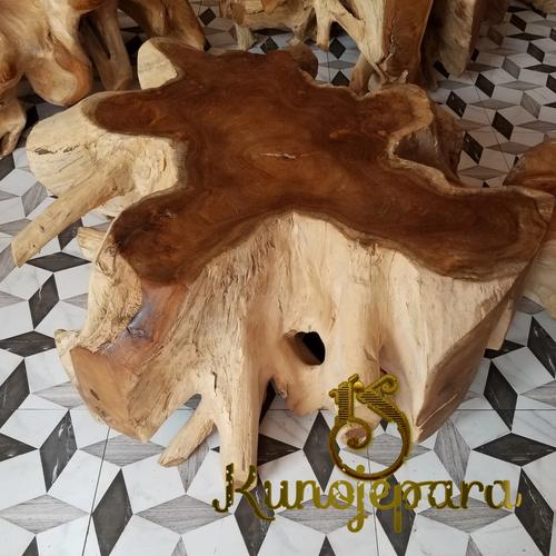 Jual meja tamu akar jati, meja kopi kayu jati utuh, coffee table antiq ...