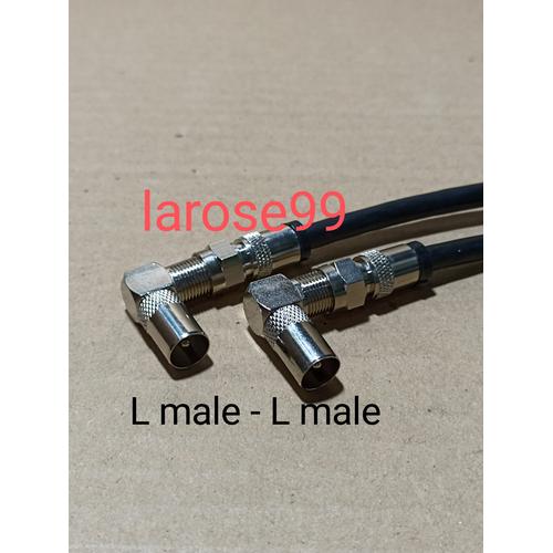 Jual Kabel Antena TV Male To Male Jack Compression Kabel Loop Cowo Ke ...