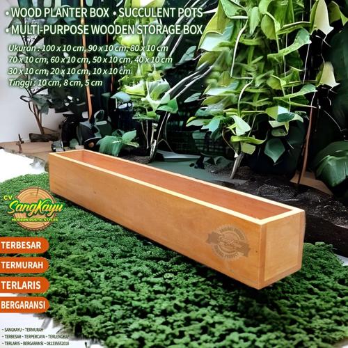 Jual Wood succulent plant box kotak serbaguna rak tanaman hias pot ...
