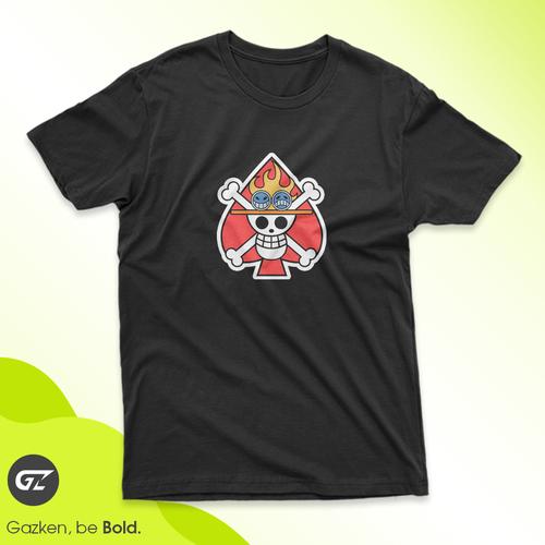 Jual Gazken Kaos One Piece Ace Pirate Flag Logo Baju Anime - Kab.Ciamis ...