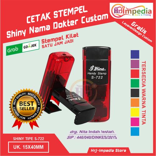 Jual Cetak Stempel Nama Dokter | Cetak Stempel Otomatis Shiny Desain Custom - Tinta Refil - Kota ...