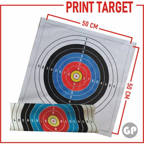 Jual Print Target Panahan // Face Target Panah Ukuran 50x50 cm - Kab ...