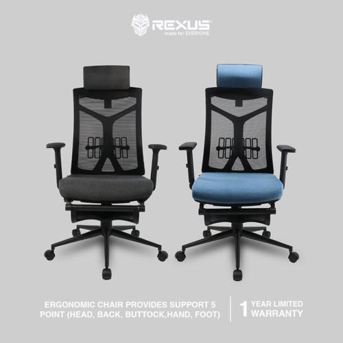 Jual Kursi Kantor Rexus NC-1 / NC1 MAX Ergonomic Footrest Office Chair ...