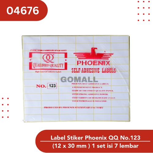 Promo Label Stiker Phoenix QQ No.123 Kertas Harga Nama Undangan 12 x 30 ...