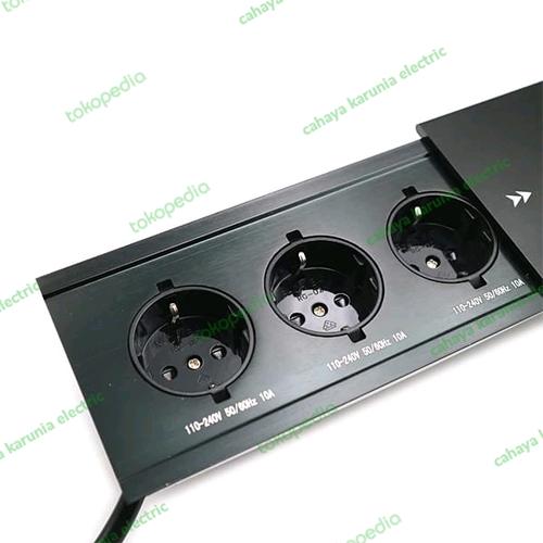 Jual stop kontak meja slide / colokan kabel meja sliding geser 3 ...