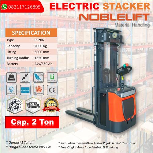 Jual hand stacker electric noblelift 2 ton bandung - 2 ton 3.6 mtr ...