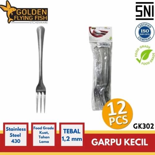 Jual Garpu Kue Buah Golden Flying/ Garpu Kecil Tebal 1,2mm Stainless ...