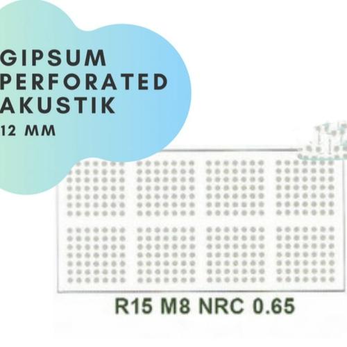Jual GYPSUM AKUSTIK PERFORATED 12MM 1200X2400 / R15M8 / R15 NO.8 ...