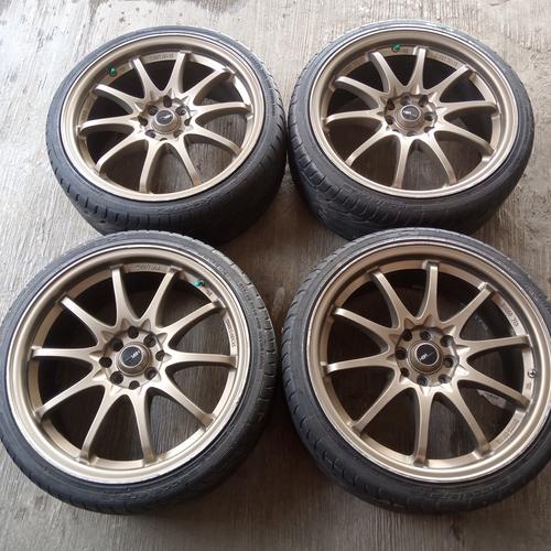 Jual velg racing ce28 ring 18 pcd 8x100-114 plus ban kondisi 75% - Kota ...