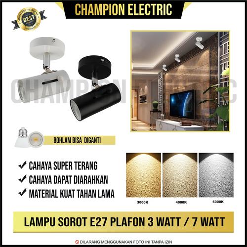 Jual Fitting Lampu Plafon e27 Kap lampu sorot ceiling spot tempel ...